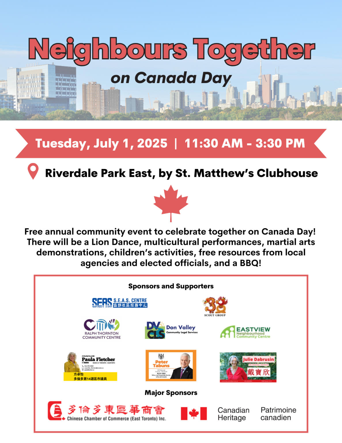 Neighbours Together on Canada Day 2025 – Beach Metro Community News