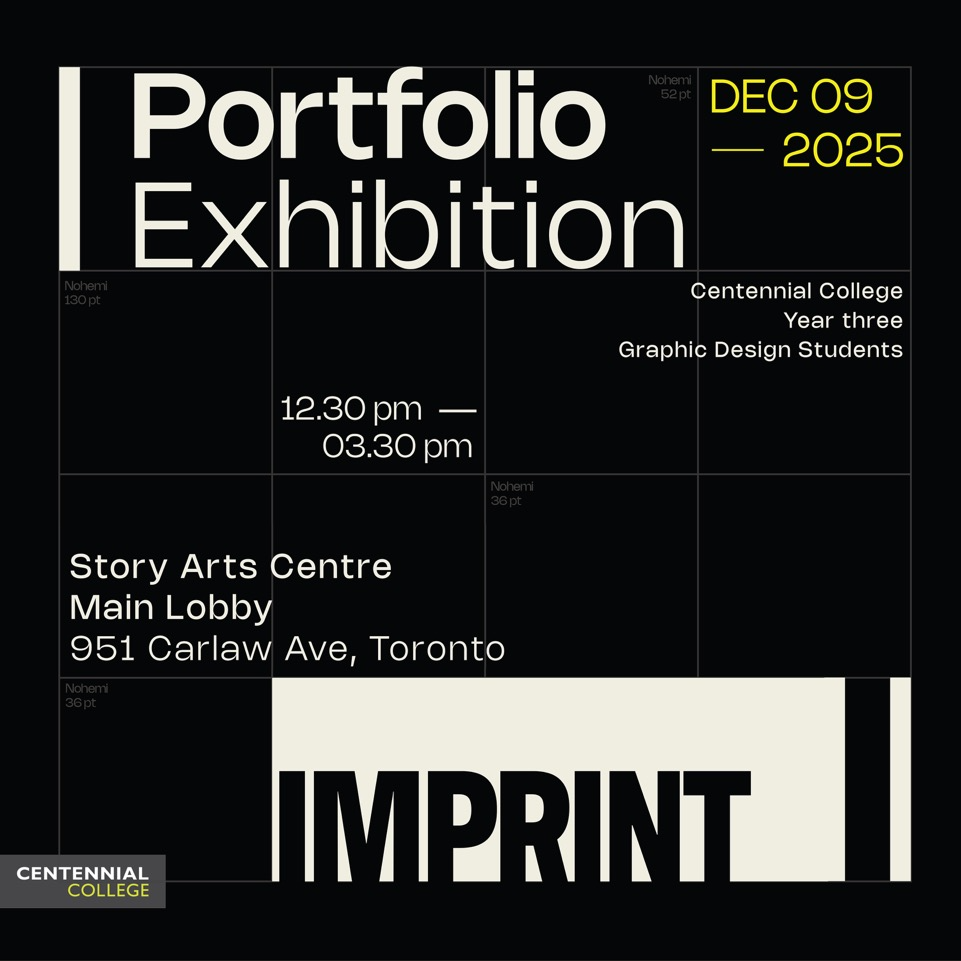 3rd Year Graphic Design Portfolio Exhibition Centennial College – Beach ...